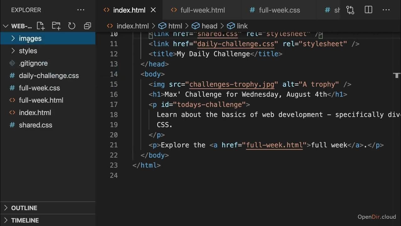 Part 35 Organizing Source Files in Folders Day 5 opendir cloud - YouTube