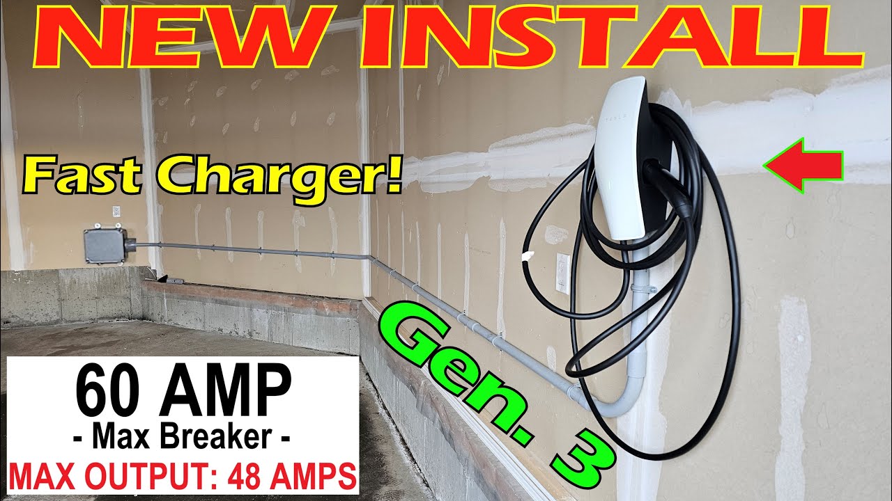 HOW TO INSTALL TESLA WALL CHARGER GEN 3 Wall Connector - YouTube