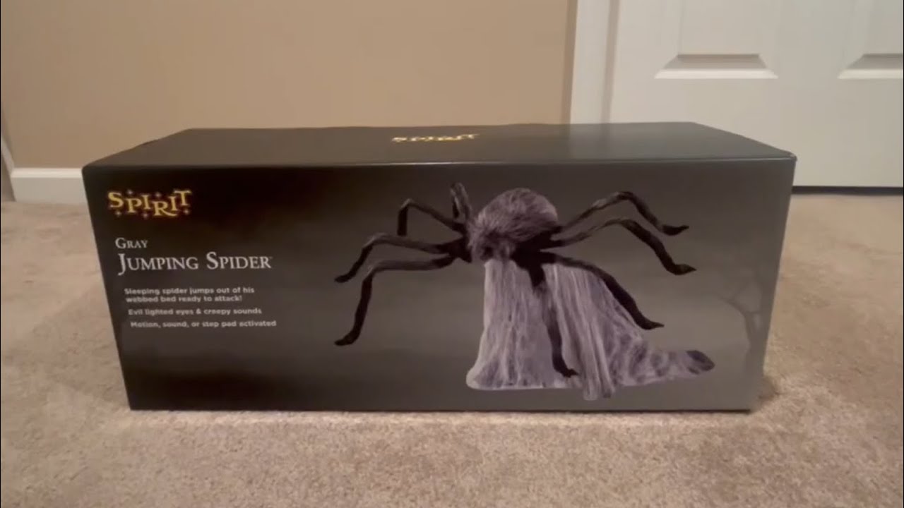 Gray Jumping Spider Animatronic Spirit Halloween 2024 Unboxing/Setup ...