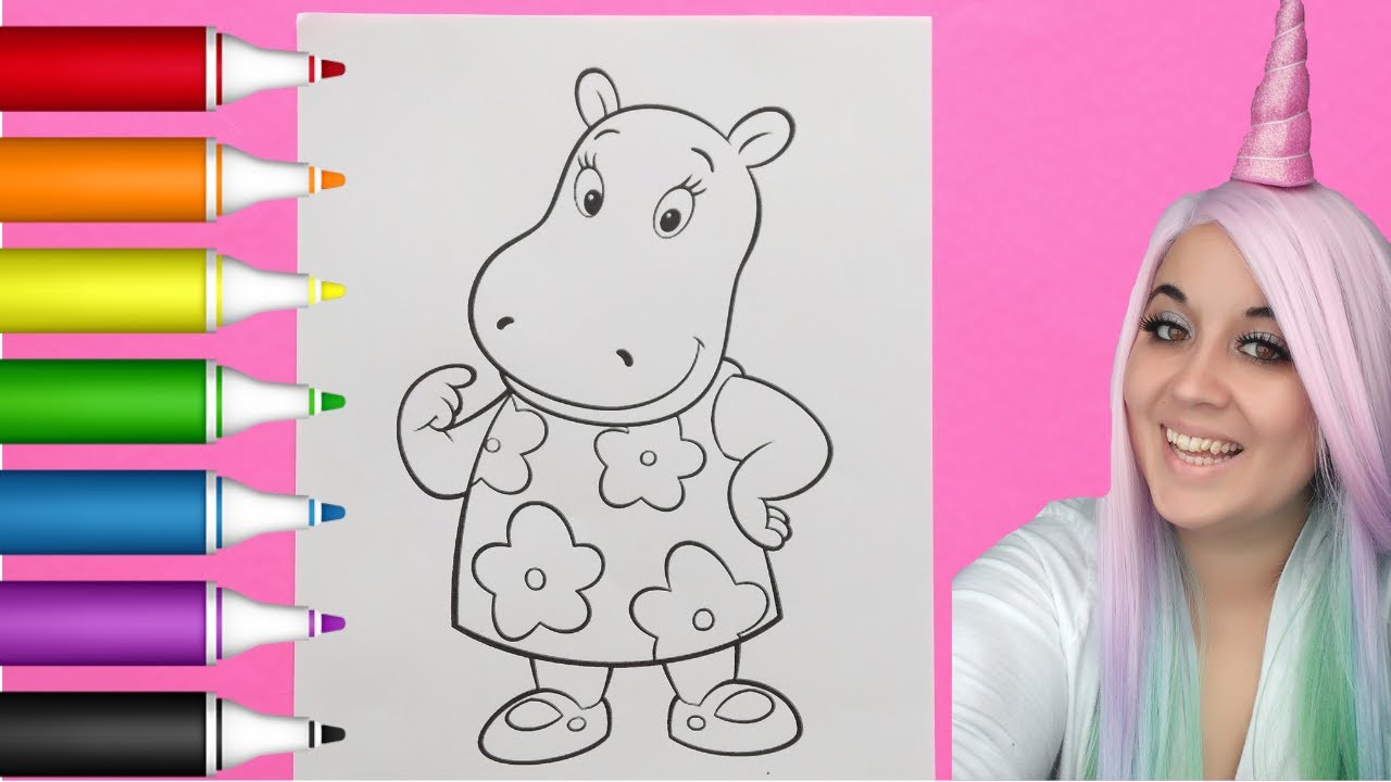 Coloring Natasha from The Backyardigans - YouTube