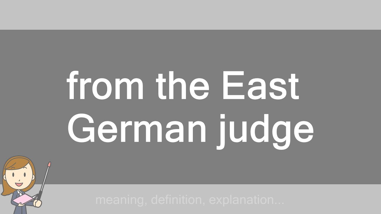 from the East German judge - YouTube