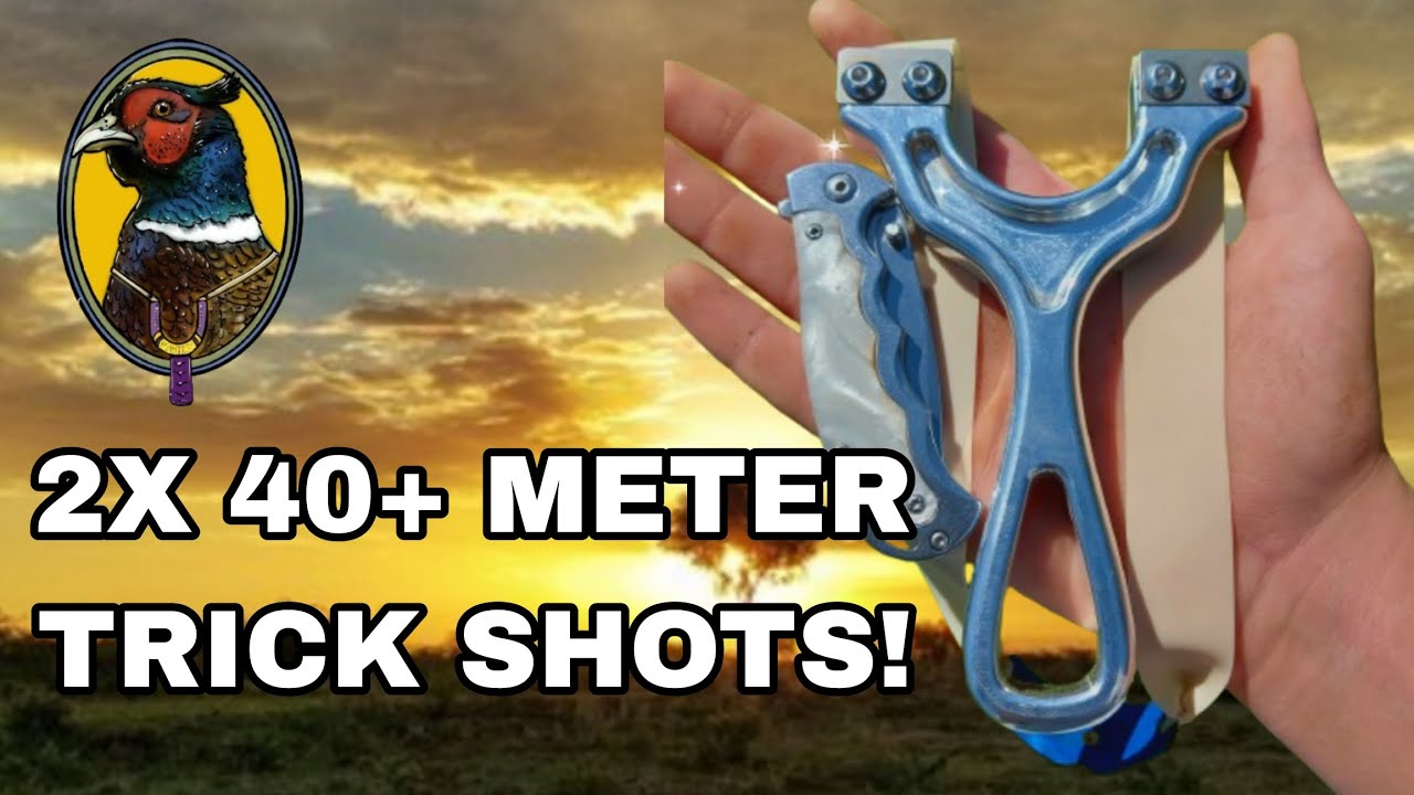 40 meter bottle cap catapult trick shot with the Spitfire PRO and Tommy ...