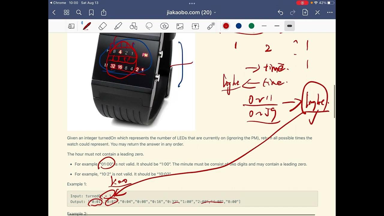 贾考博 LeetCode 401. Binary Watch - 程序员单身必备！ - YouTube