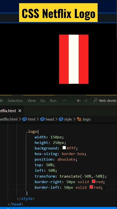 Design Netflix Logo using CSS | #shorts #coding #css - YouTube