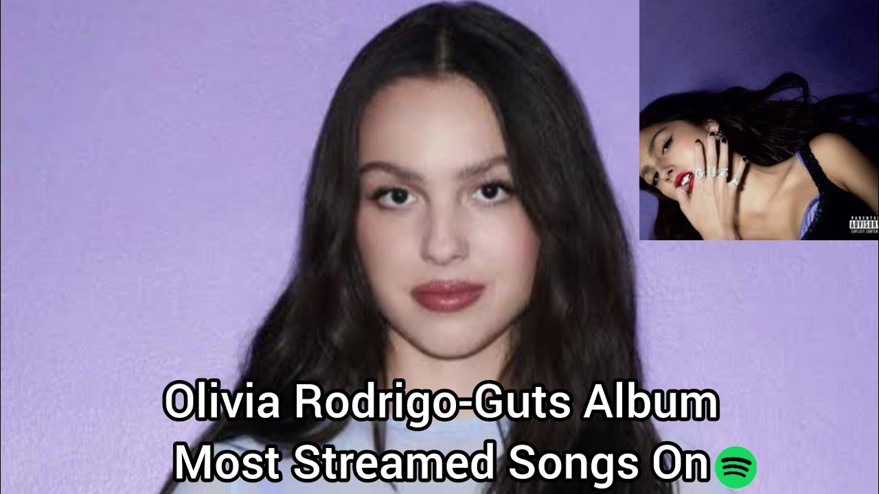 Olivia Rodrigo-Guts Album Most Streamed Songs On Spotify - YouTube