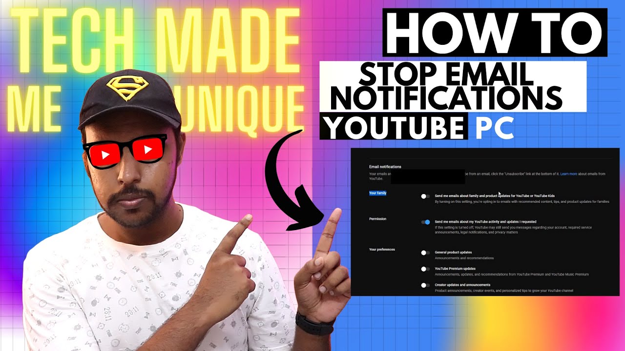 YouTube stop email notifications | how to stop email notifications for ...