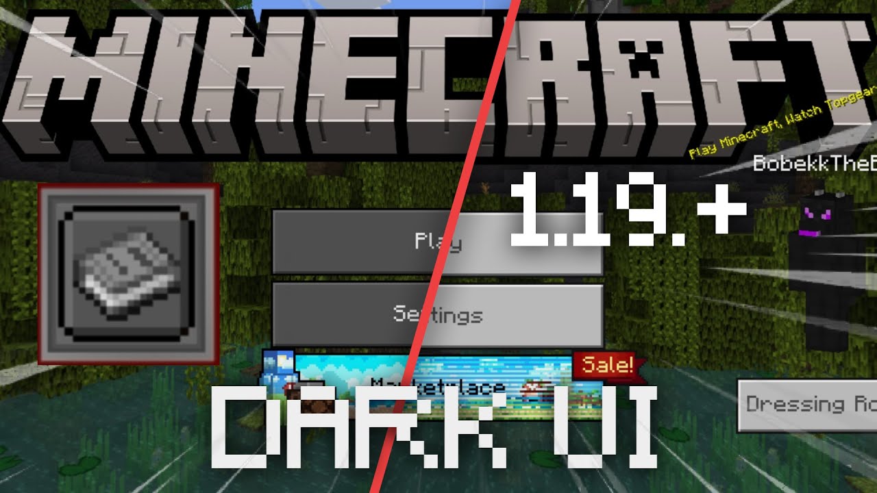 Dark UI for MCPE 1.20.1 | Resource pack that makes Minecraft dark - YouTube