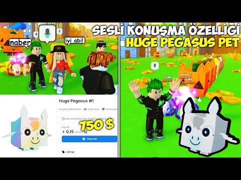 👾 HUGE Pegasus 750$ SATIŞTA ve Türkiye`de SESLİ Konuşma Açıldı 👾 Pet Simulator X / Roblox Türkçe