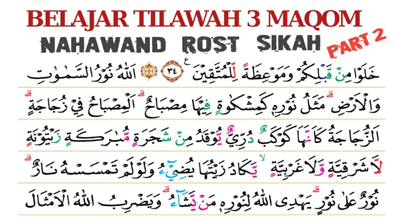 Belajar Tilawah Dasar Untuk Pemula. Maqom Nahawand, Rost, Sikah. QS. An ...