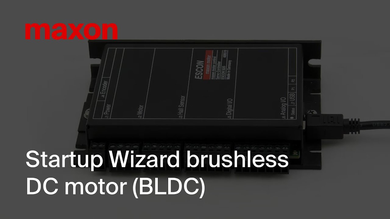 ESCON Studio: Startup Wizard brushless DC motor (BLDC) - YouTube