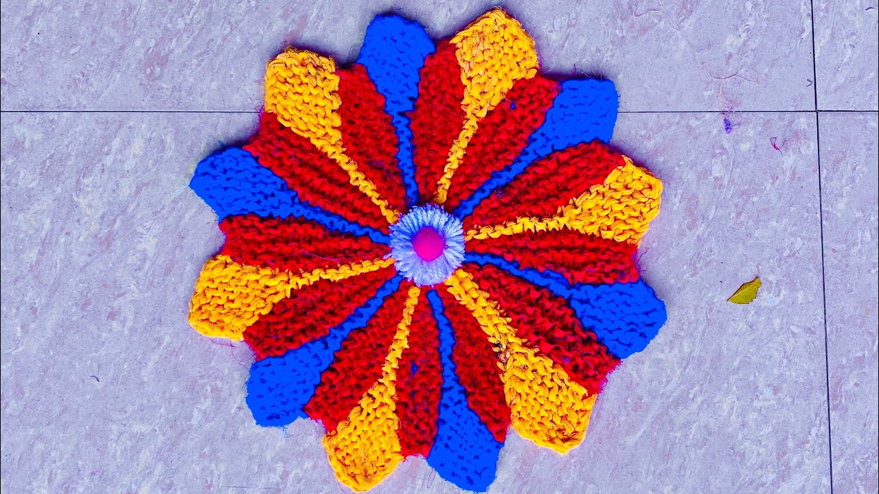 New design doormat made by old clothes - YouTube