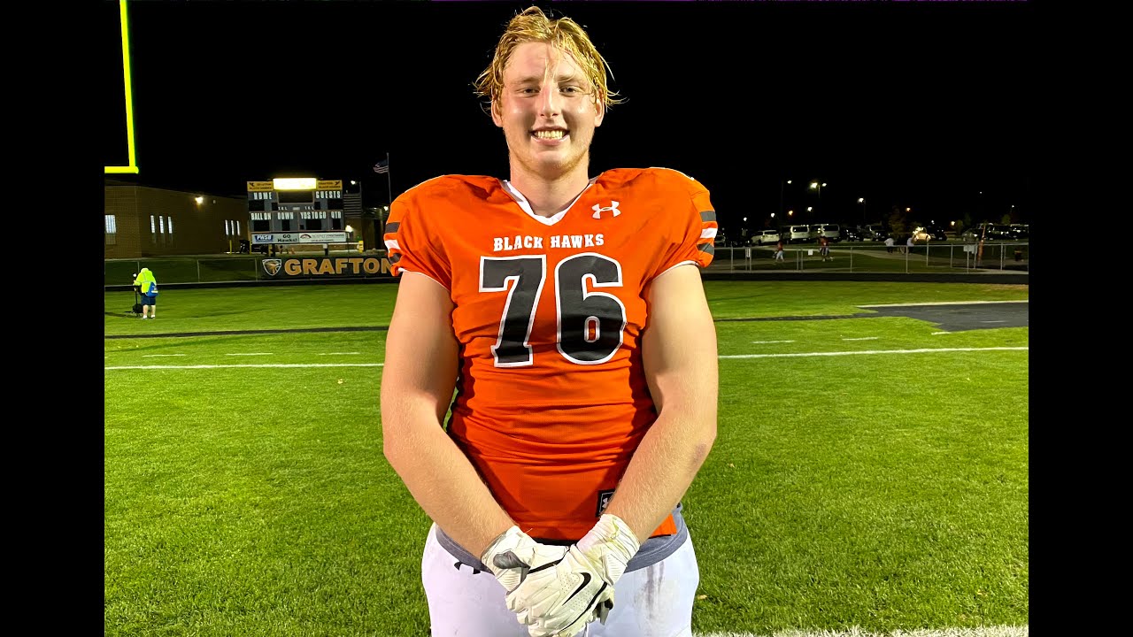 Analysis of 2021 Wisconsin OL commit JP Benzschawel - YouTube