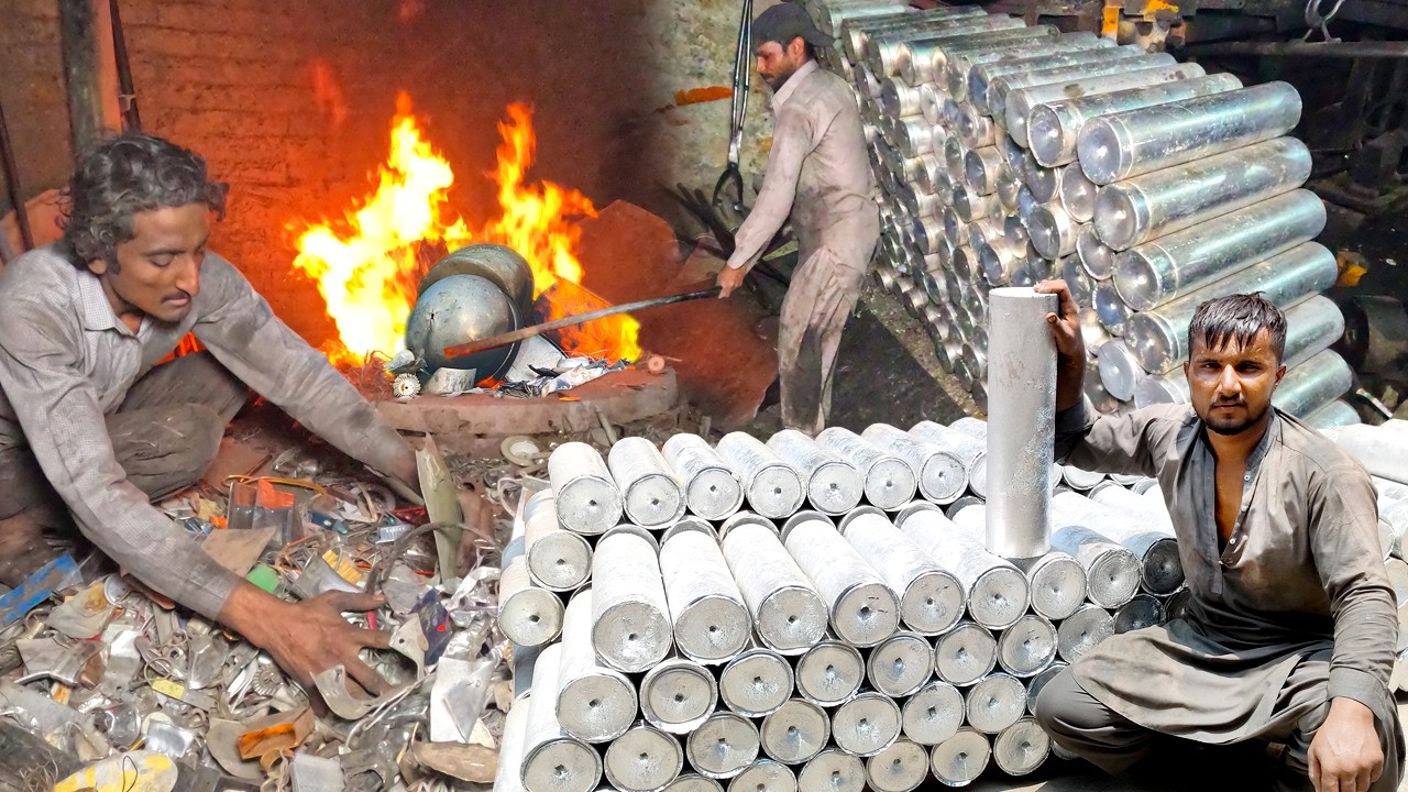 Amazing aluminum recycling process || top 5 recycling and Manufacturing ...