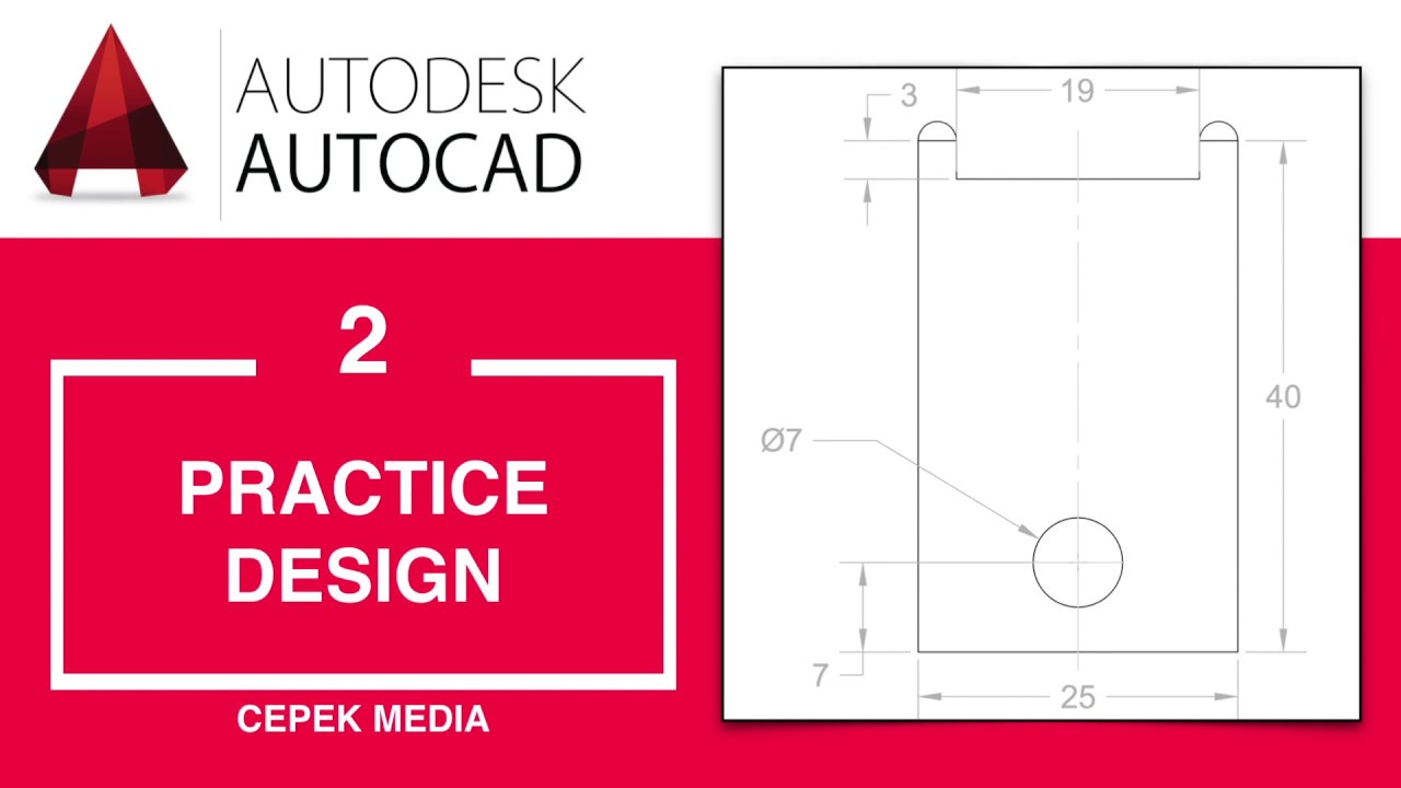 AutoCAD for Beginners (Practice Design 2) | Engineering Drawings - YouTube