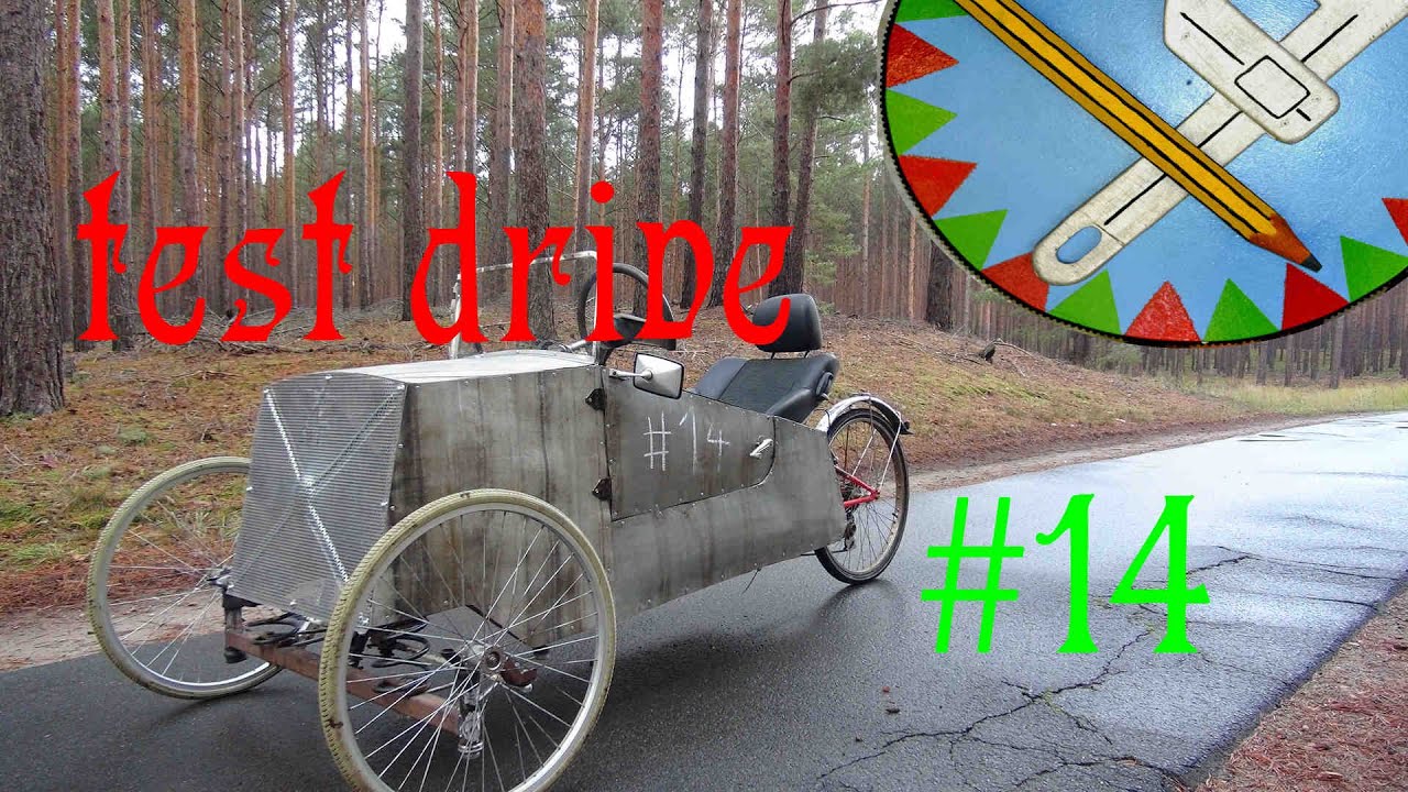 First test drive / bicycle vehicle 14 - YouTube