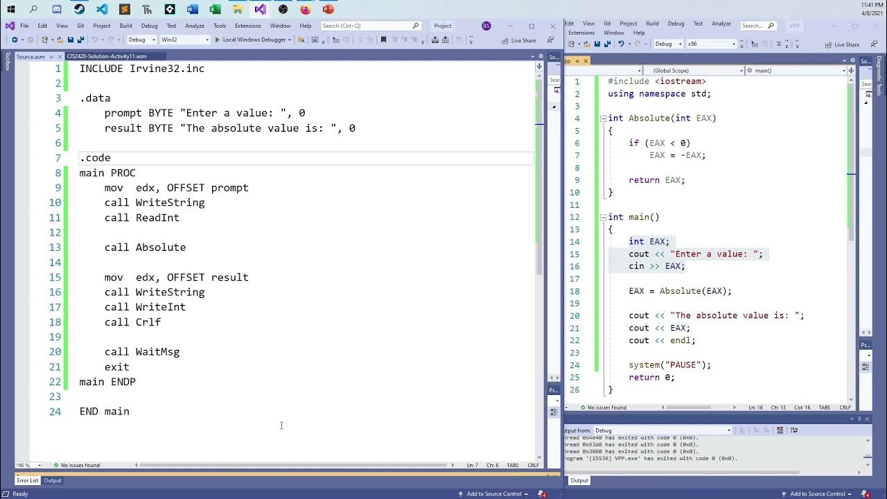 CIS2420 - Microprocessor Assembly Language - Activity 11 - YouTube