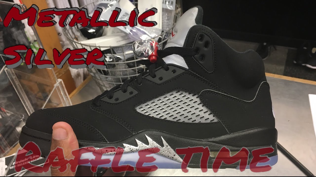Raffle Time Air Jordan V Metallic Silver | Release 7.23.2016 - YouTube