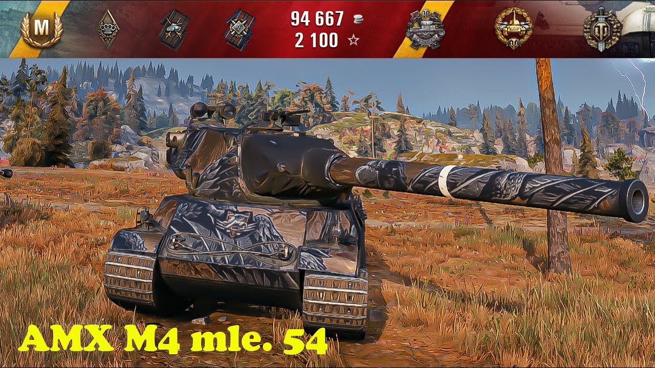 AMX M4 mle. 54 - World of Tanks UZ Gaming - YouTube