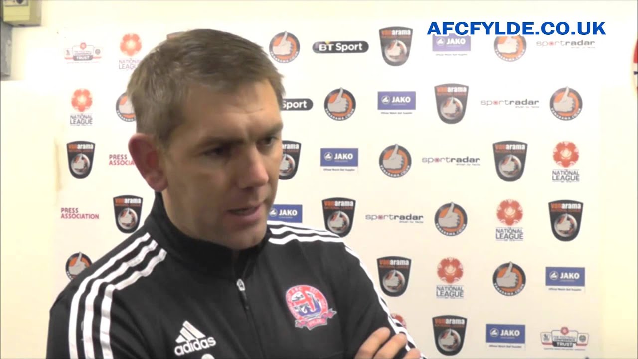 AFC FYLDE 4-0 FC UNITED OF MANCHESTER. Managers view, Dave Challinor ...