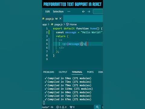 How to add pre-formatted text in React | HTML `pre` tag #shorts #react #html #codinginterview # ...