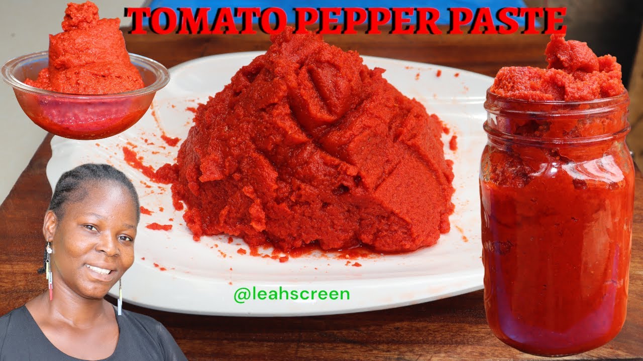 TOMATO PEPPER PASTE !! | HOME MADE TOMATOES & PEPPER PASTE | HOW TO ...