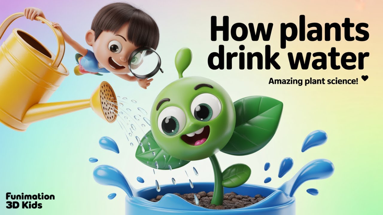 Amazing Plant Science – How Plants Drink Water 🌱 | Funimation 3D Kids ...