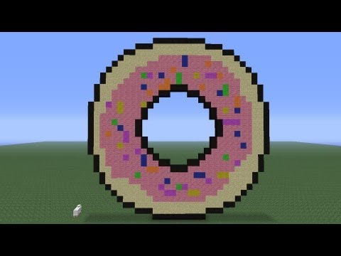 Minecraft Pixel Art: Doughtnut Tutorial - YouTube