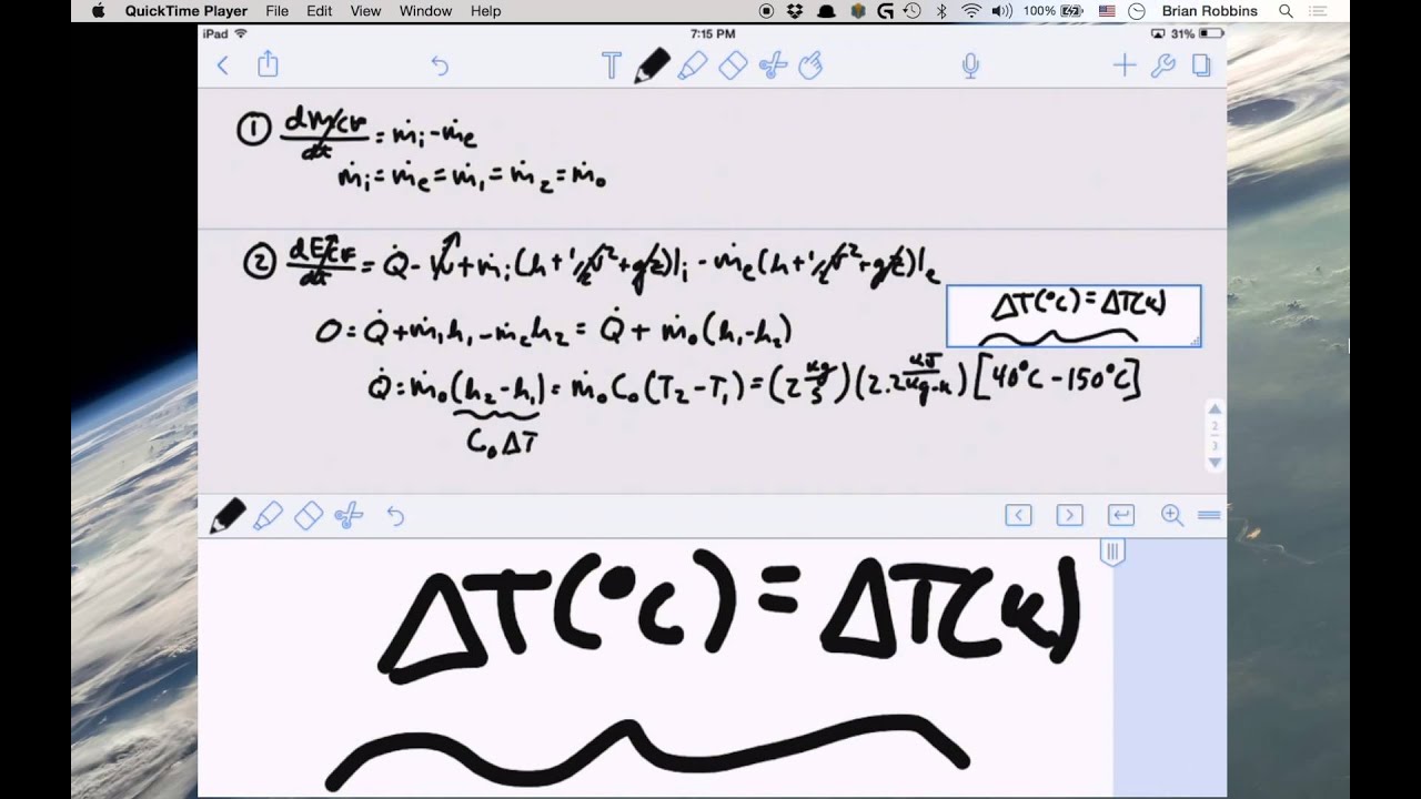 1st Law of Thermodynamics (open system) -- Example 2 - YouTube