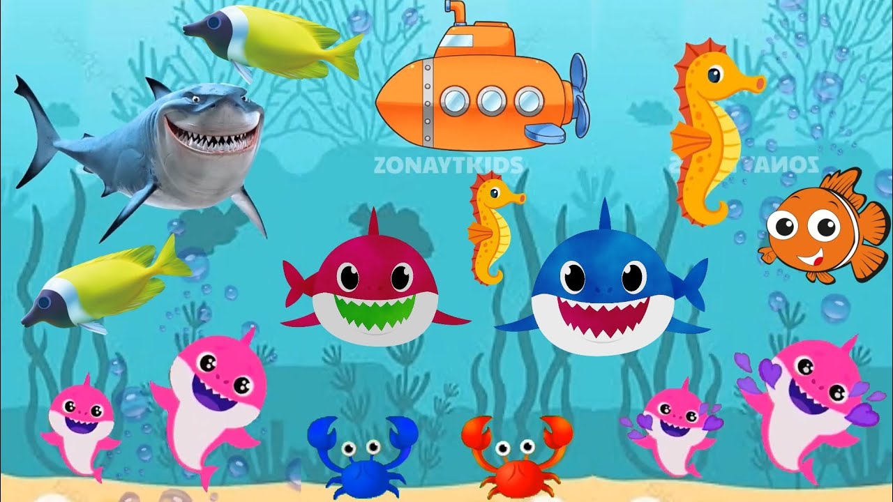 Happy Baby Shark Baby Shark Dance Baby Shark song Nursery rhymes for ...