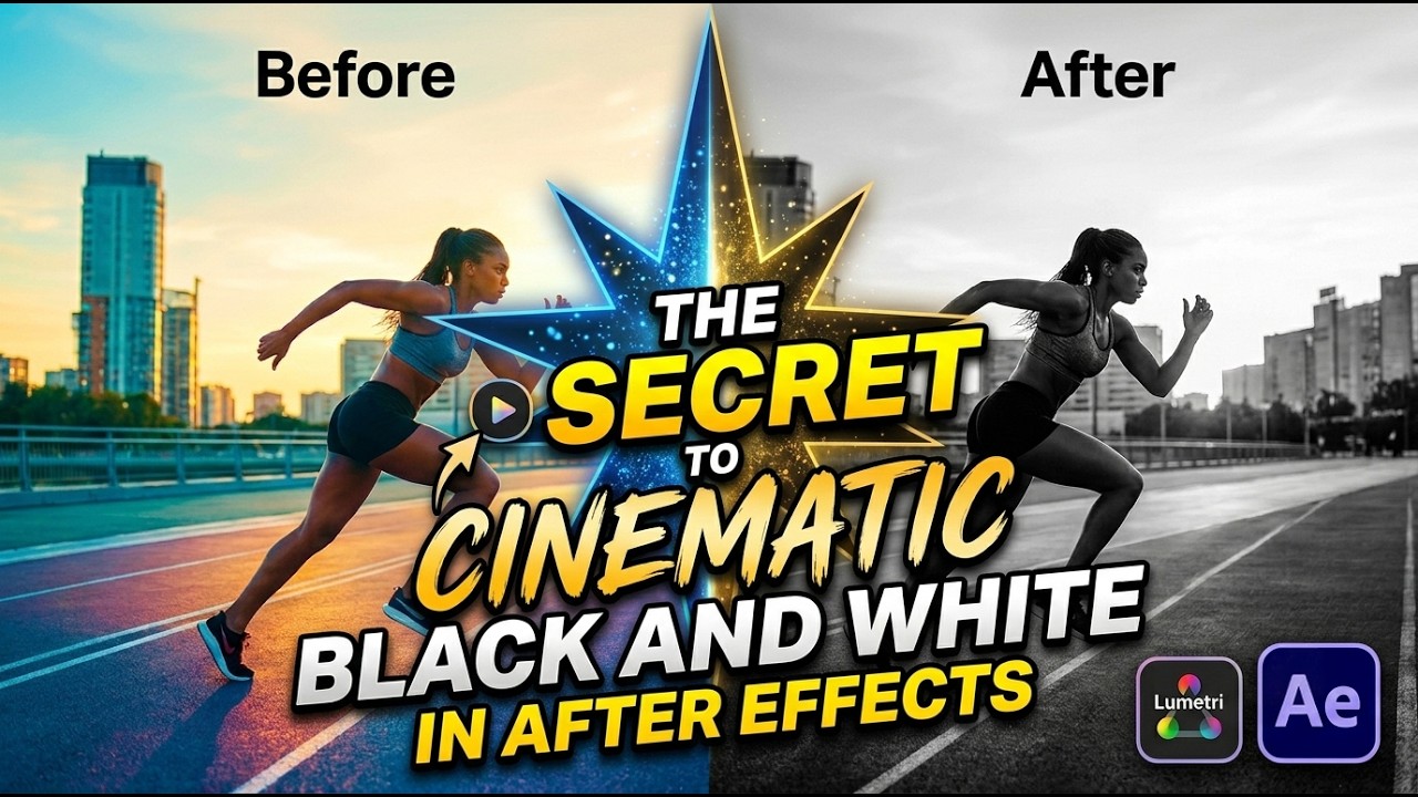 How to Desaturate & Color Grade Black and White in After Effects - YouTube