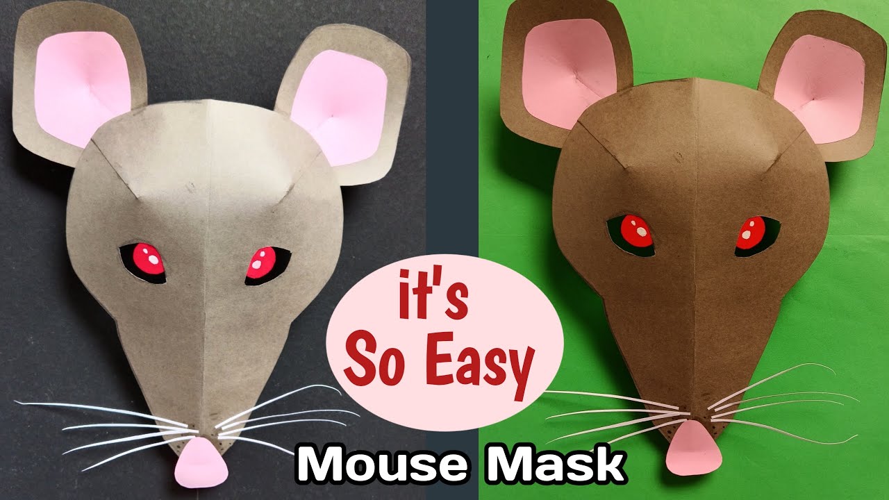 Mouse Mask. Rat Mask Making. Mouse/Rat Costume. Animal Mask Paper Craft ...
