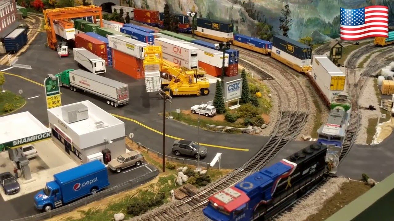 Modern HO layout preview 2019 - YouTube