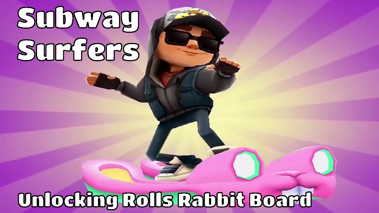 Subway Surfers - Unlocking Rolls Rabbit Board - YouTube