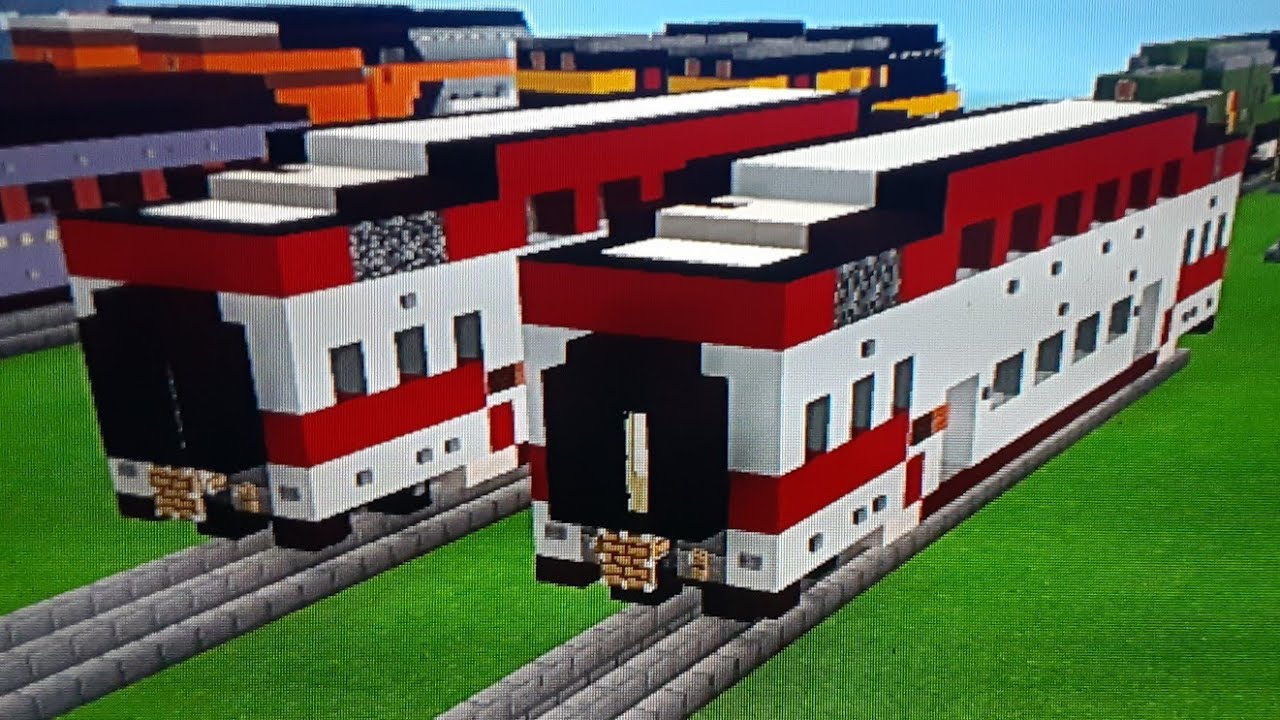 Minecraft Caltrain Bombardier Bi-Level Passenger Car Tutorial - YouTube