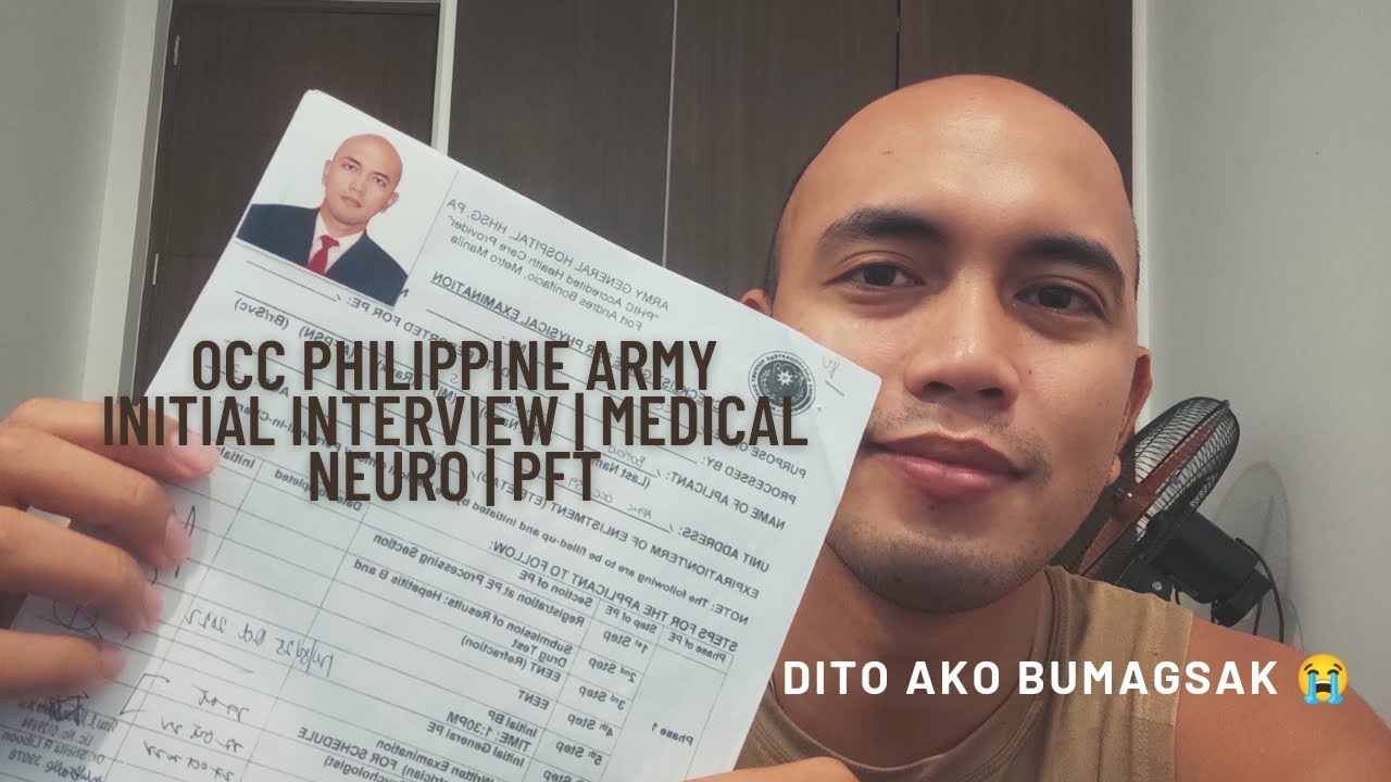 Occ Philippine Army Initial Interview Medical Neuro Pft Youtube
