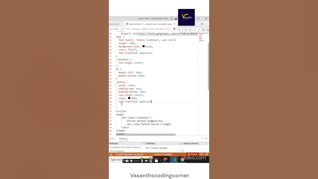 Button Animation Using Html Css Angle Background A Creative Guide Htmltutorial Html