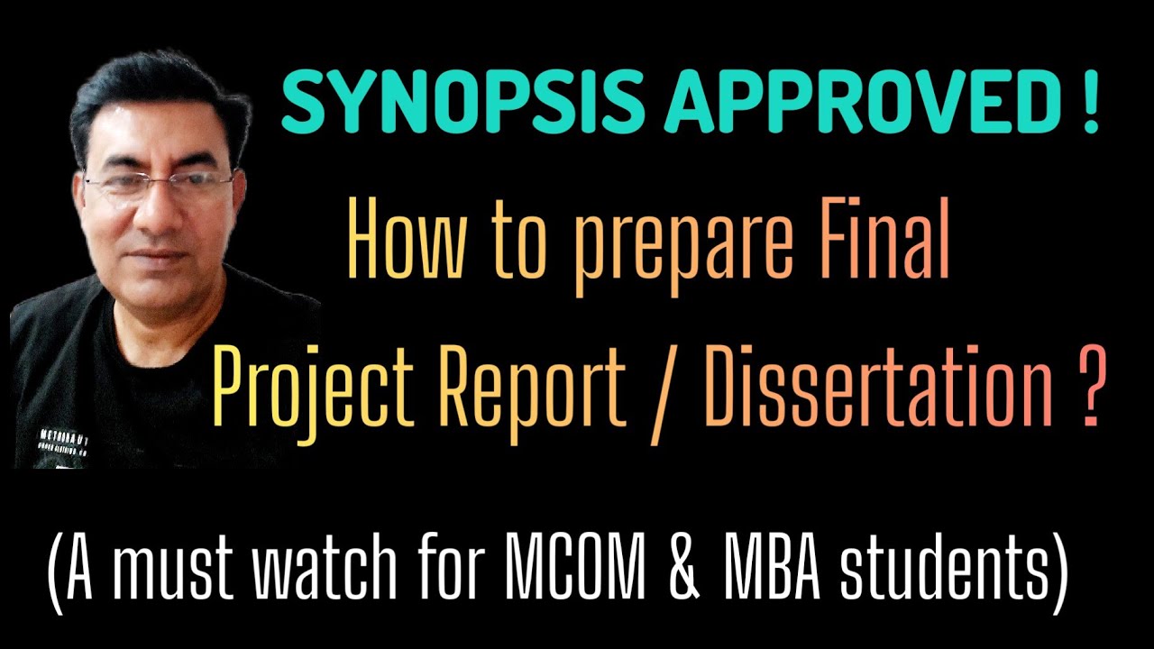 MCOP-001| How to prepare Project or Dissertation for MCOM / MBA| - YouTube