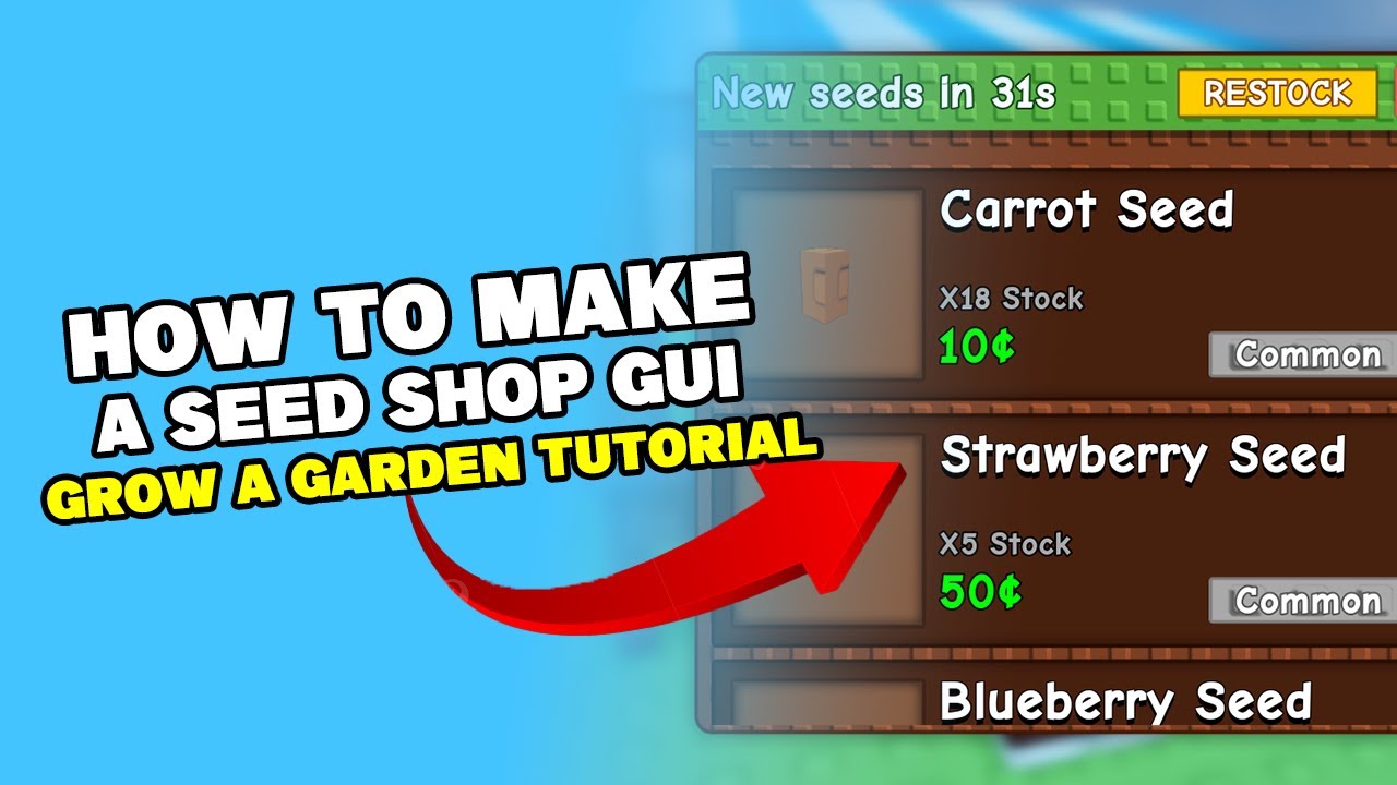 How To Make a Grow A Garden Seed Shop In ROBLOX Studio (Pt.2) - YouTube