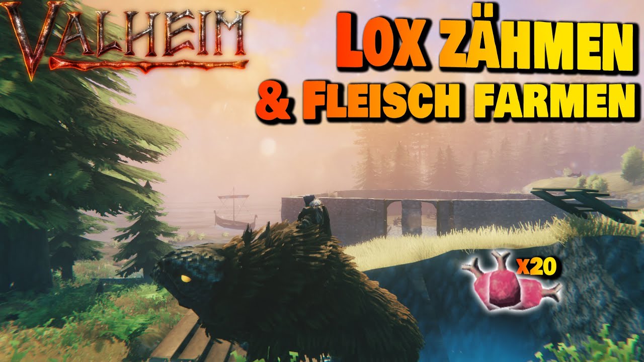 Lox zähmen & super einfach Lox Fleisch farmen | Valheim Guide - YouTube