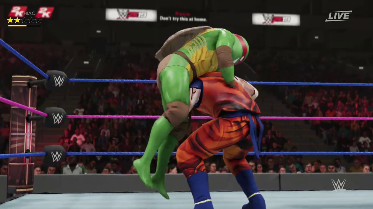 WWE 2K19 RAPHAEL VS GOKU - YouTube