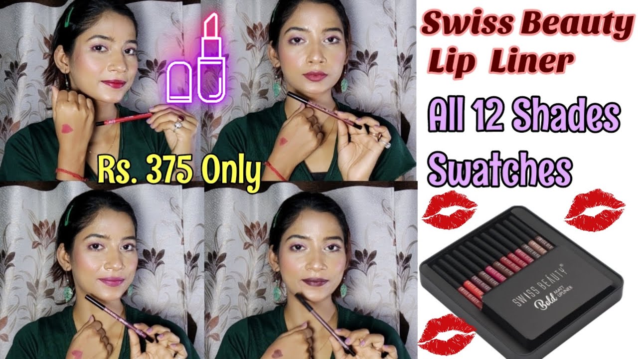Swiss Beauty Lip liner Review + Swatches | Suitable for All Indian Skin ...