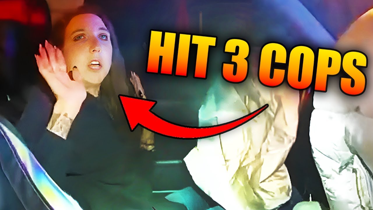 She drove into TWO cop cars and made it EVEN WORSE after....# ...