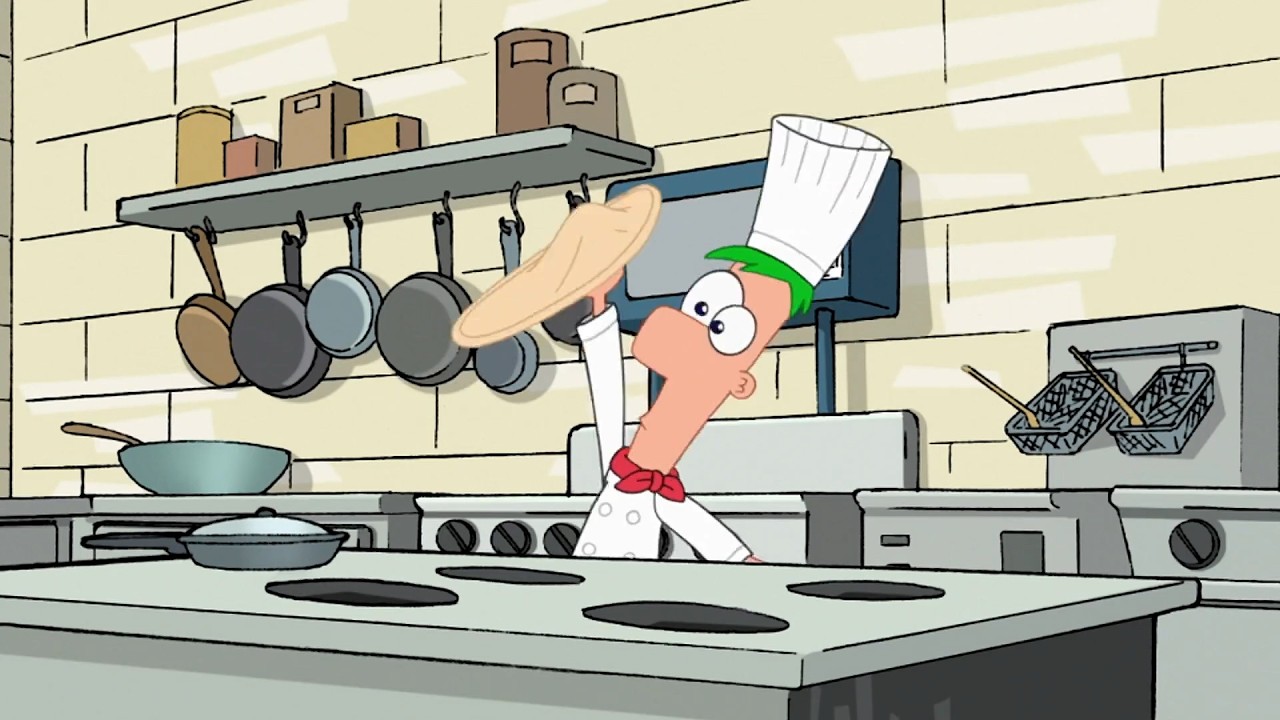 Ferb prepara pizza en su nuevo restaurante PHINEAS Y FERB CAPITULOS ...