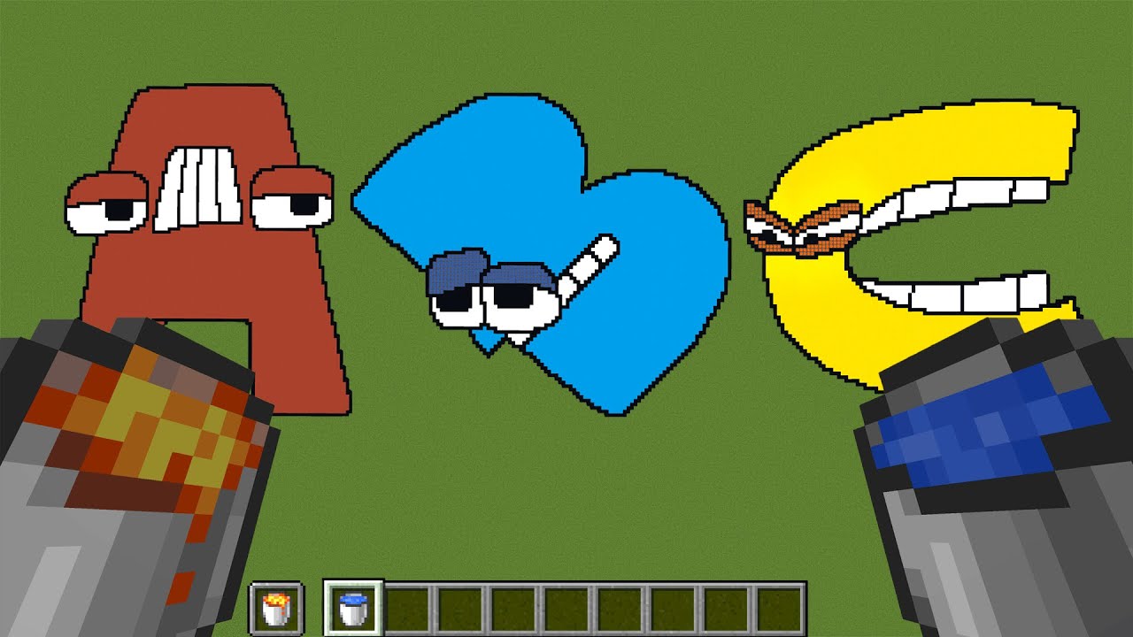 Alphabet Lore Pixel Art in Minecraft (ABC) - YouTube