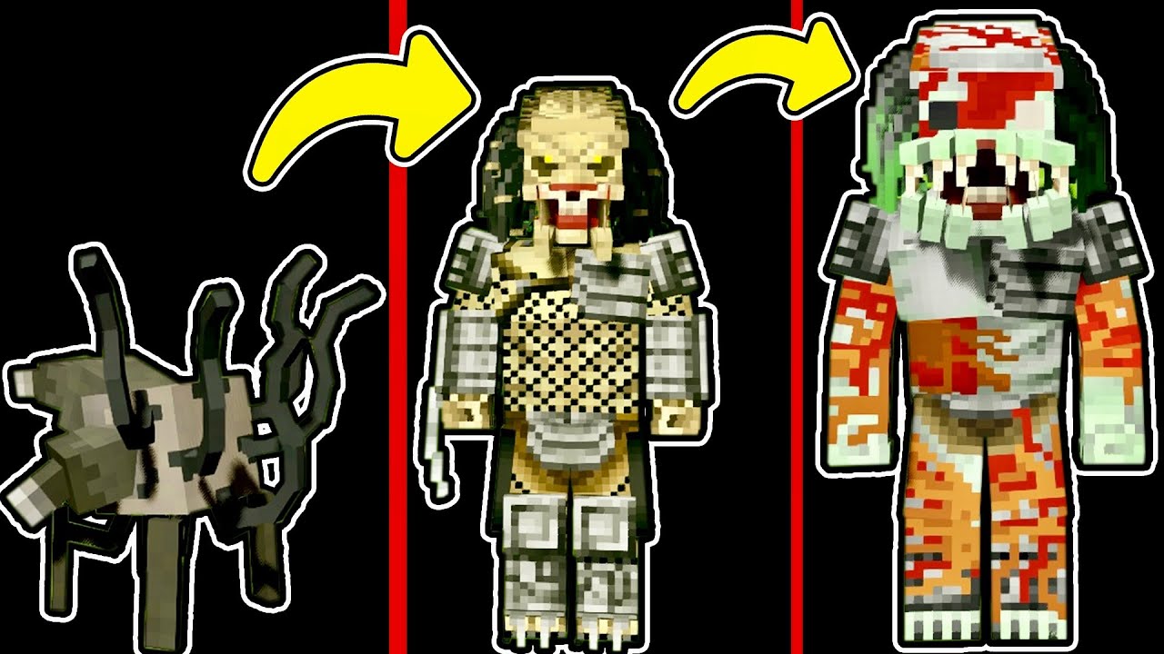 i INFECTED a PREDATOR with PARASITE in minecraft aliens hive xenomorph ...