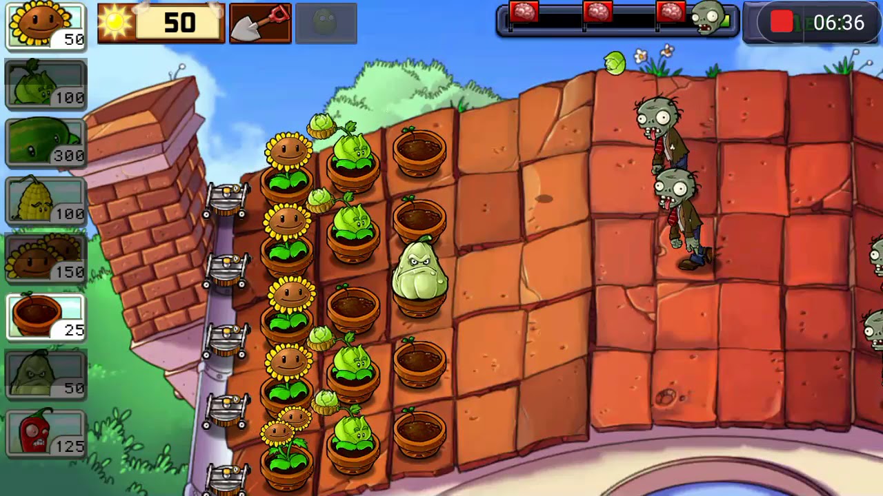 Plants Vs Zombies RoofTop Level-8, 9, 10 - YouTube