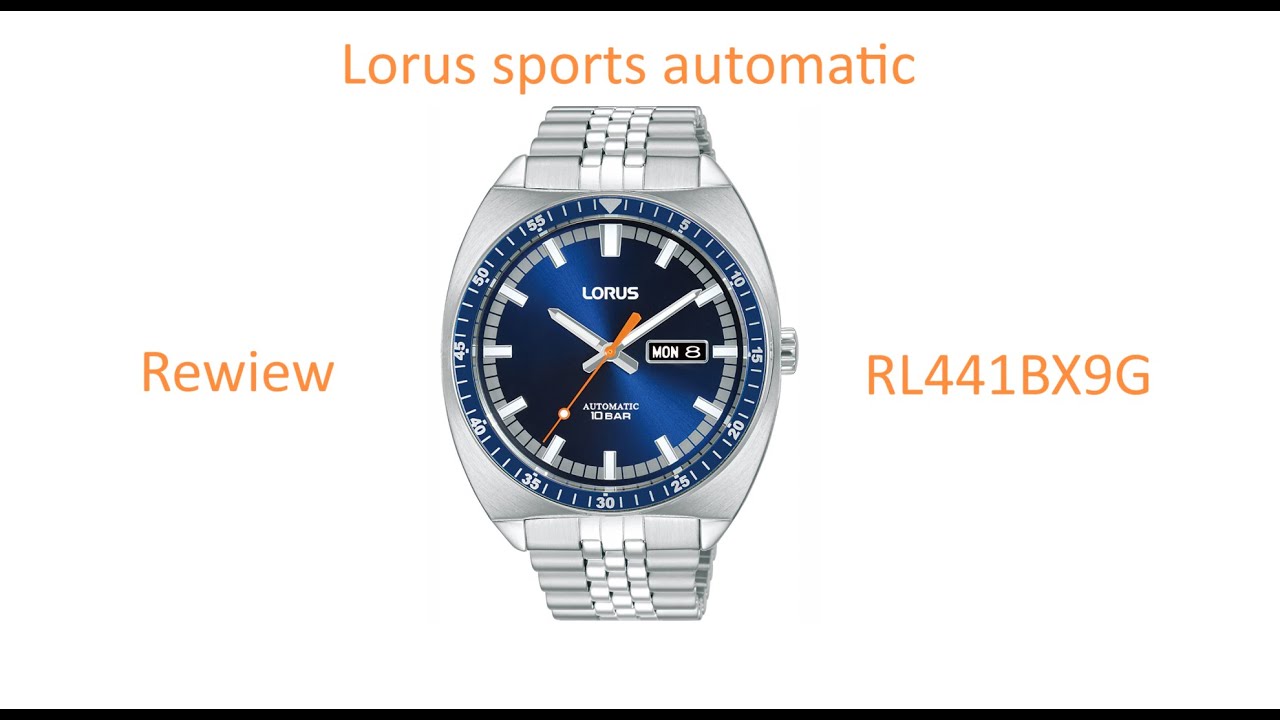Lorus automatic sports RL441BX9G watch rewiew - YouTube