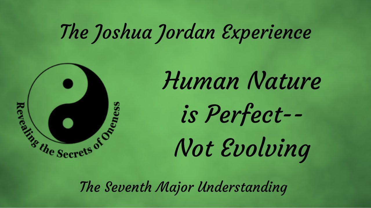 Perfect Human--Evolution is not Needed | JoshuaBooksByJordan.com - YouTube