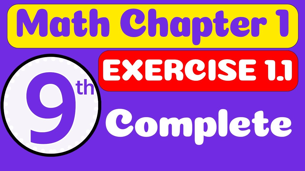 9th Class Math Chapter 1 | Exercise 1.1 | Class 9th Math Chapter 1 ...