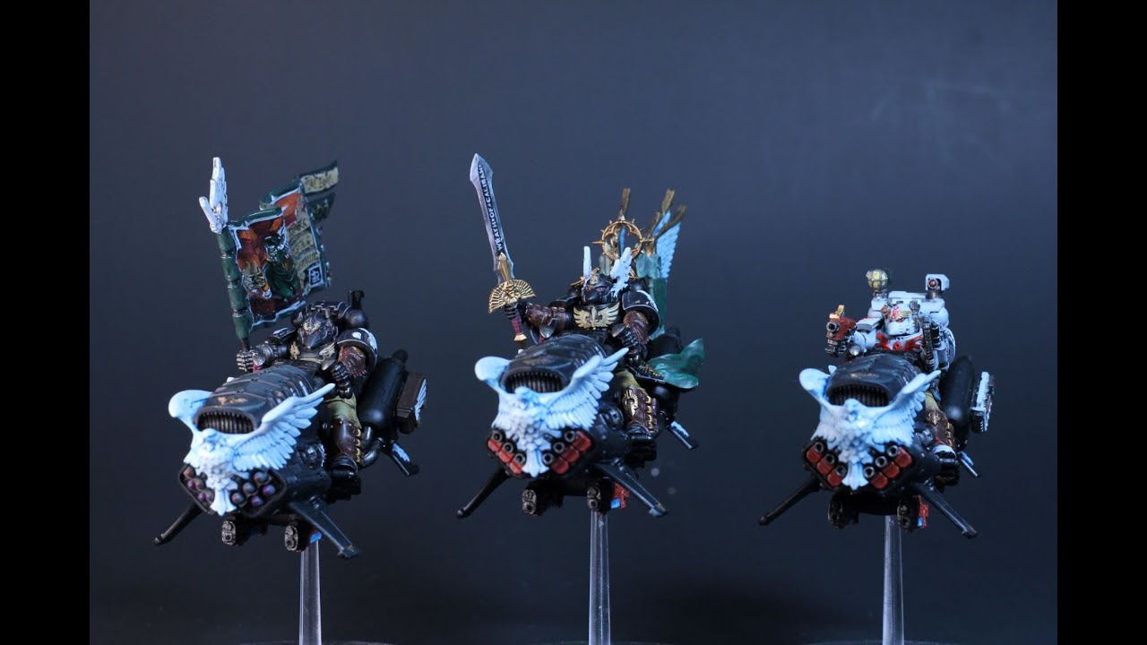 Primaris Ravenwing Jetbike Commad and Black Knights [Paint with me ...